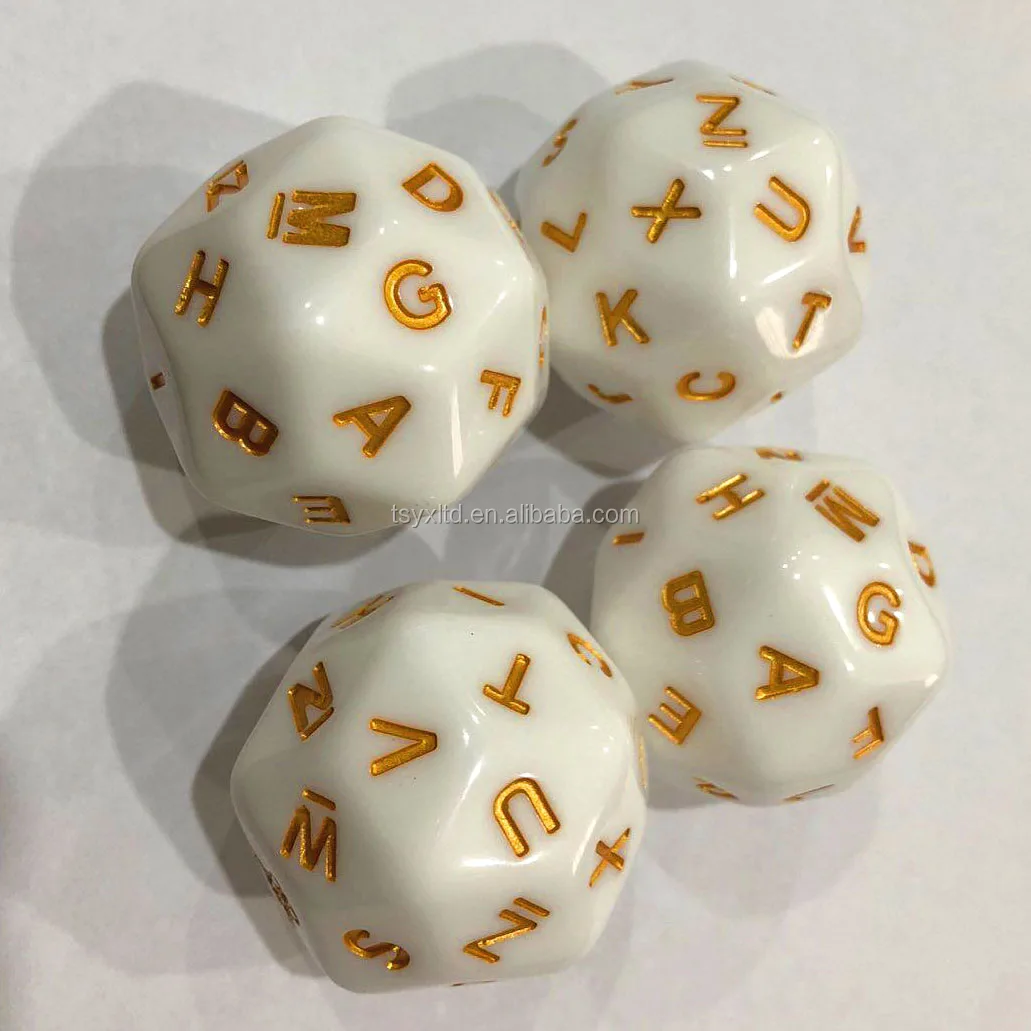 Custom D26 Dice with 26 Letters - Multi-Sided Set