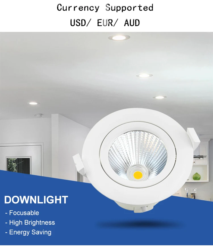Reliable Anti-glare Ce Gypsum Spotlight 5w 7w Ceiling Light Black Led ...
