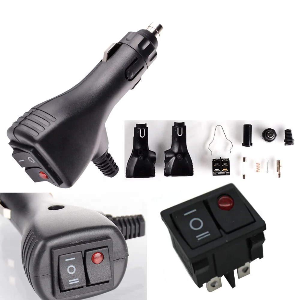 MX Auto Car Cigarette Lighter Plug - Double Switch for Beacons