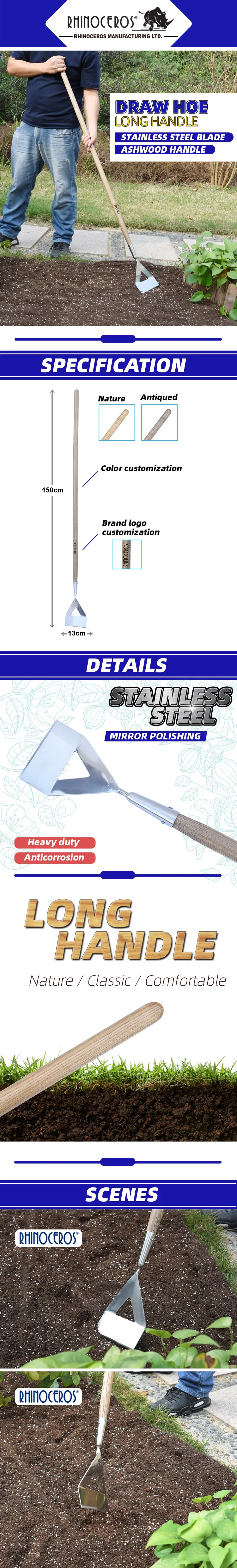 Durable Garden Dutch Hoe Gardening Tools For Weeds Grass Farming Type ...