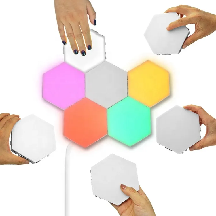 2020 Diy Modular Touch Sensitive Led Wall Panel Lights Hexagonal ...