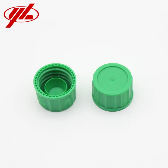 18mm Green Screw Plastic Cap - Non Spill Vial Closure