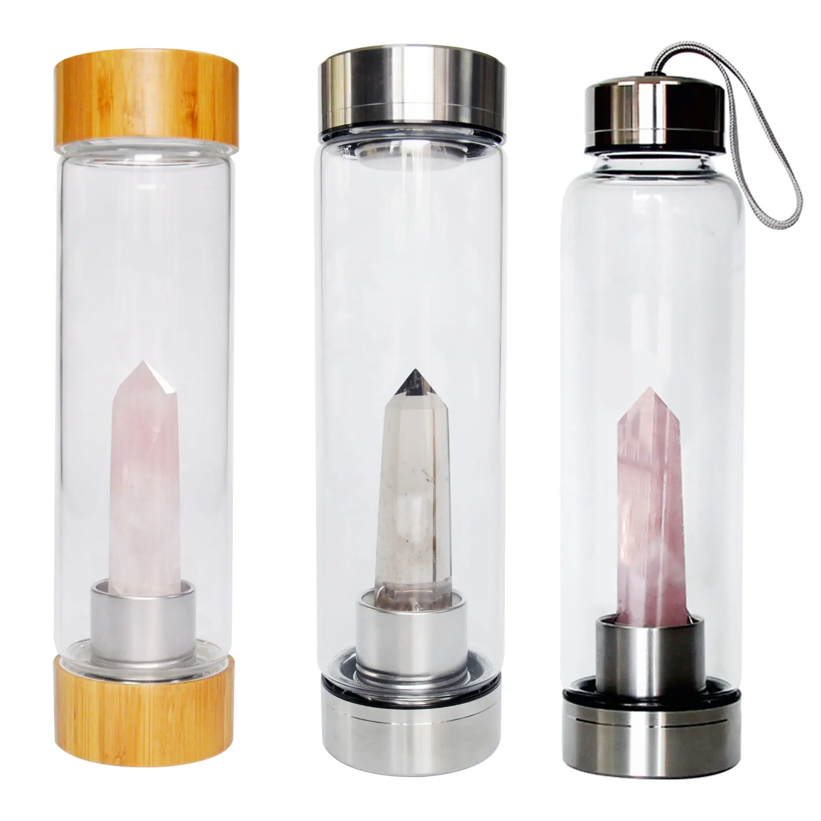 Energy Gem Stone Elixir Natural Crystal Bottle Water With Wand Healthy ...