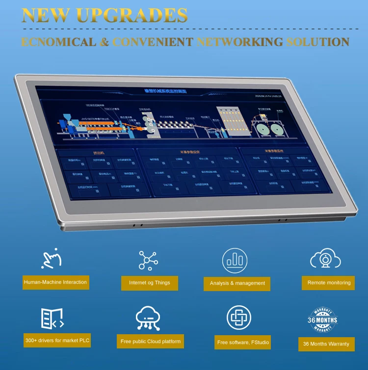 cheap 15" led ethernet rs485 scada industrial hmi touch screen ...