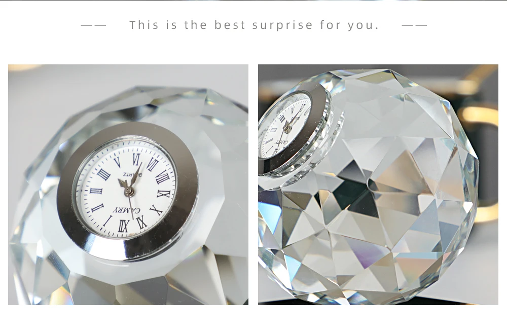 Fashion Crystal Clock,Crystal Desk Clock,Crystal Ball Clock Crystal ...