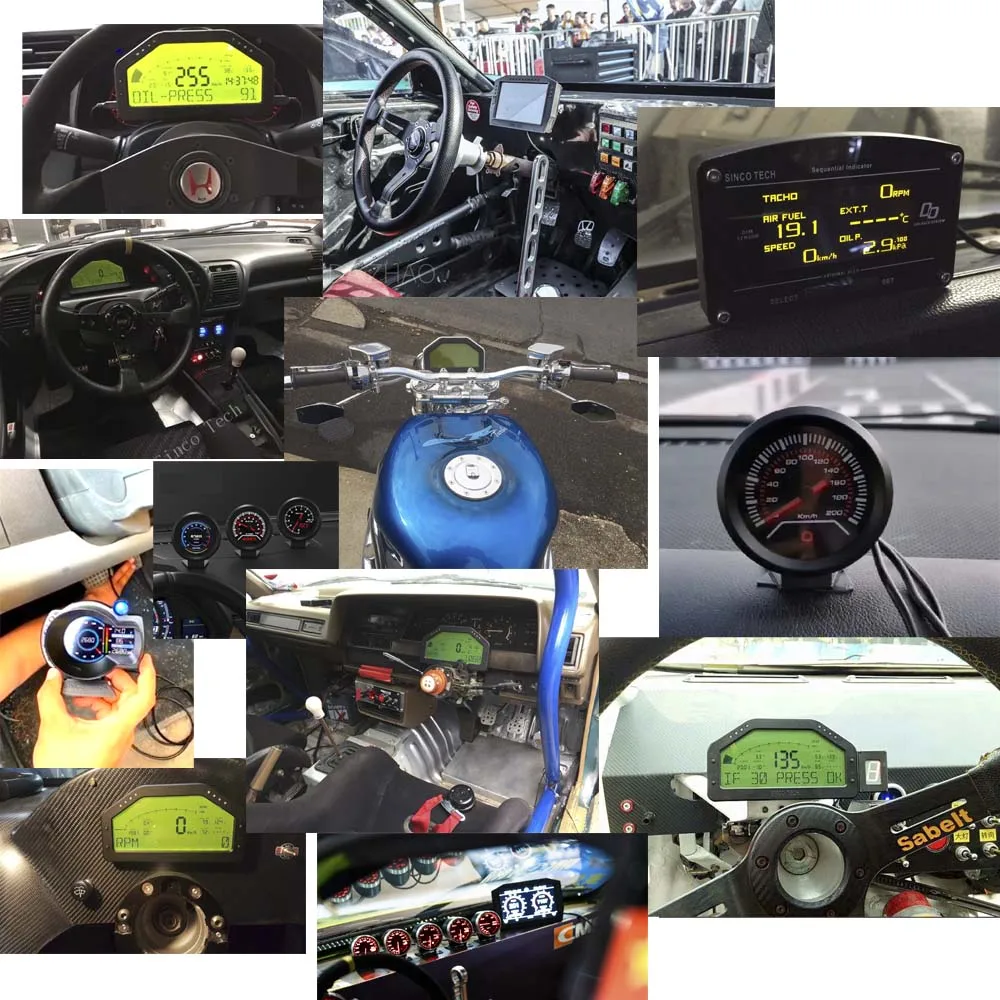 Sinco Tech Universal Obd Ii Obd2 Auto Meter Gauge Lcd Display 18-in-1 ...