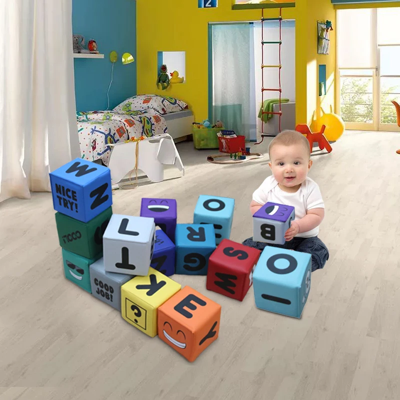 Colorful Educational Soft Baby Play Toy Soft Kids Building Blocks Pu ...