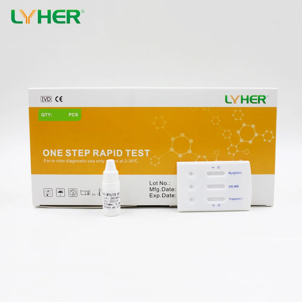 Cardiac Marker One Step Troponin I/ck-mb/myo Combo Test Kit 3 In 1 ...