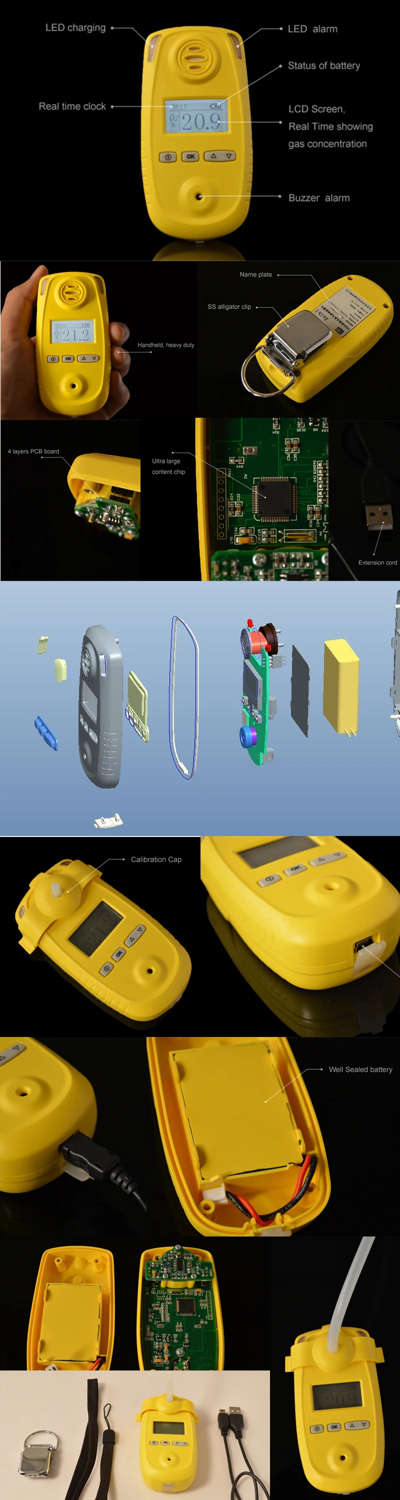 전기 화학적 산소 센서 O2 가스 모니터 0-100% vol 연소 제어| Alibaba.com