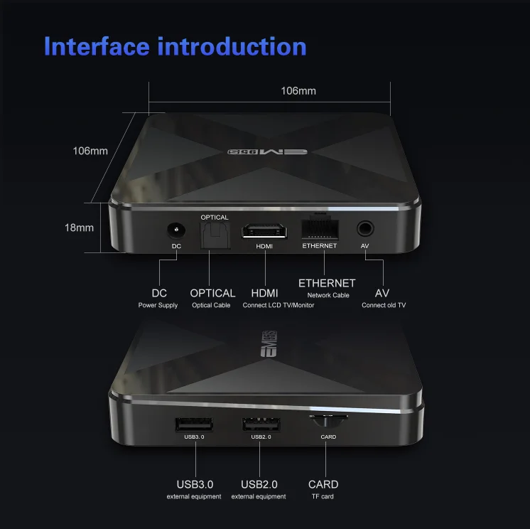 High Quality 8k Hd Android Tv Boxes 4k Hd Quad Core Processor Em95s 2gb ...