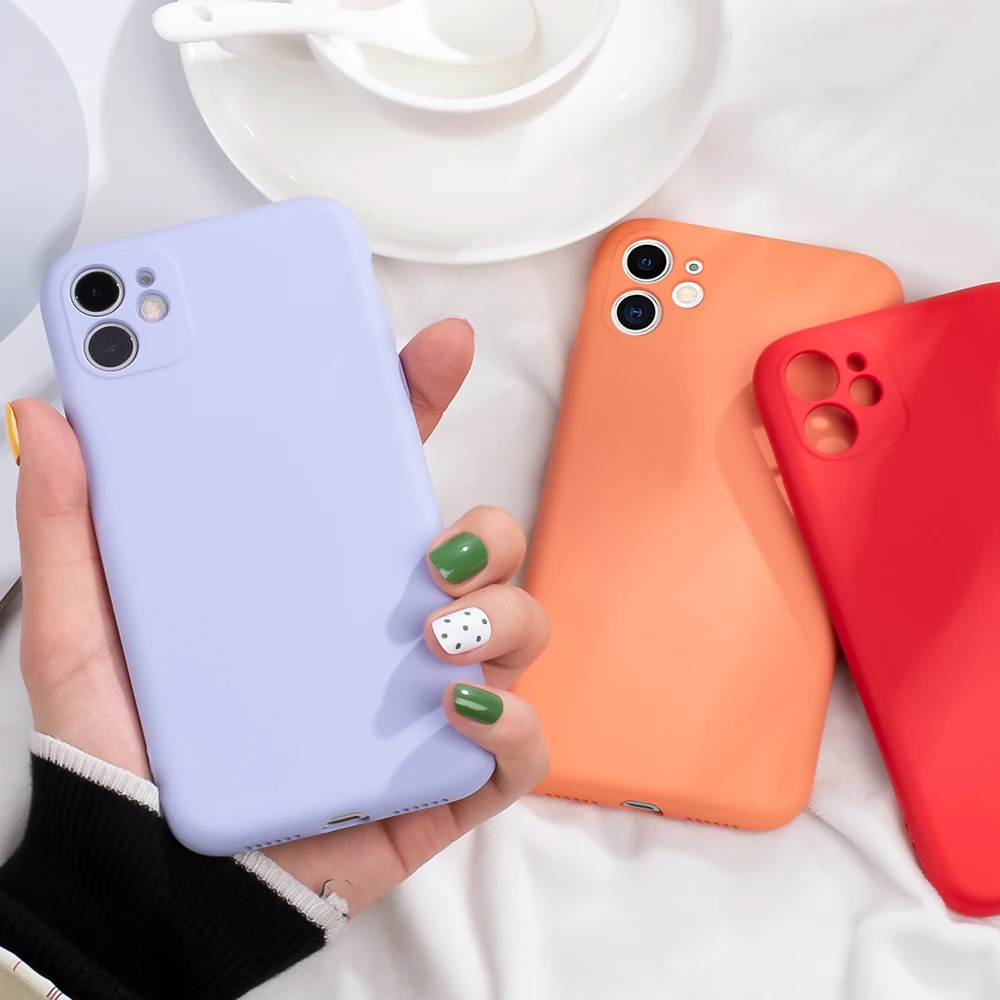 For Iphone 11 Silicone Case,Slim Solid Color Tpu Silicon Rubber ...