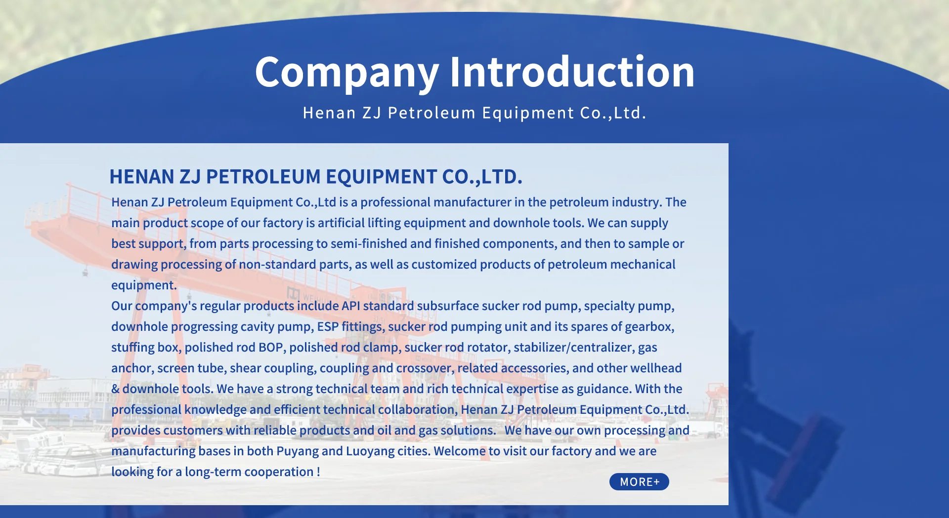 Company Overview - Henan Zj Petroleum Equipment Co., Ltd.