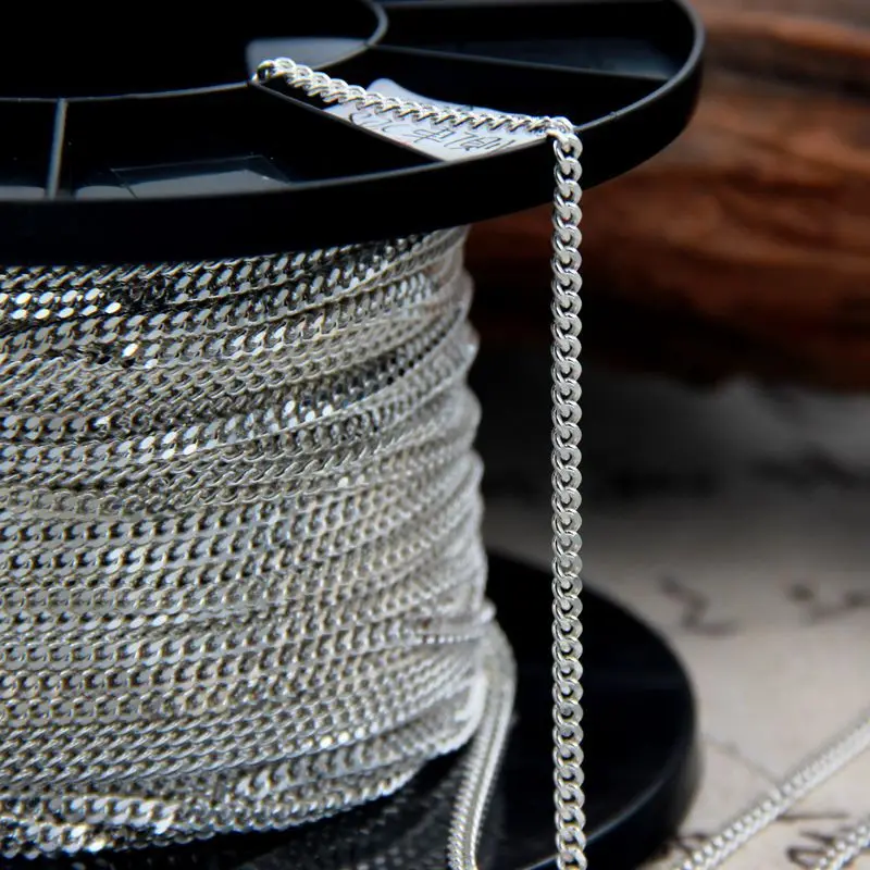 Sterling Silver Curb Chain Necklace Making Machine In Roll - Buy ...