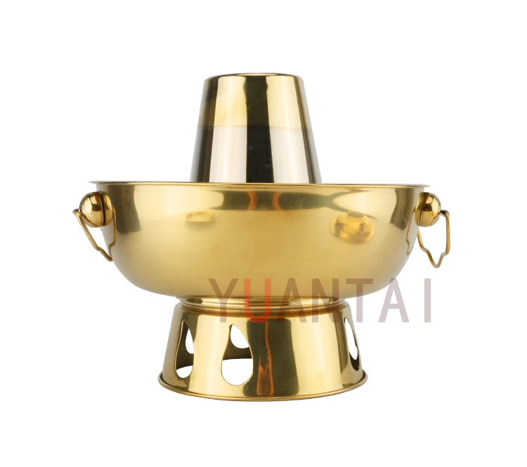 Stainless Steel Hot Pot - Restaurant Tom Yum Kung Charcoal Chimney Hot Pot