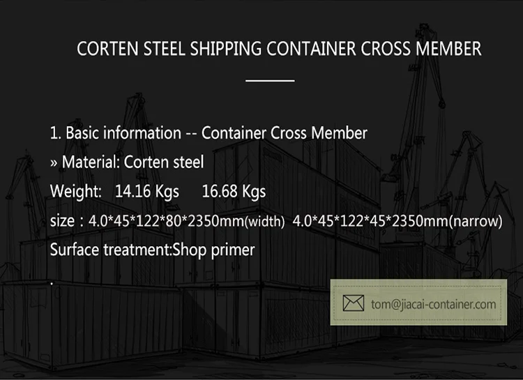 Iso Corten Steel Shipping Container Bottom Cross Member Beam - Buy ...