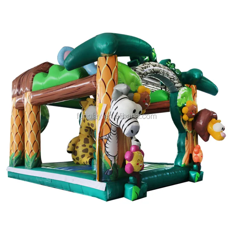 Zoo Animal Inflatable Jumping Castles Bouncer For Kids Fun - Buy ...