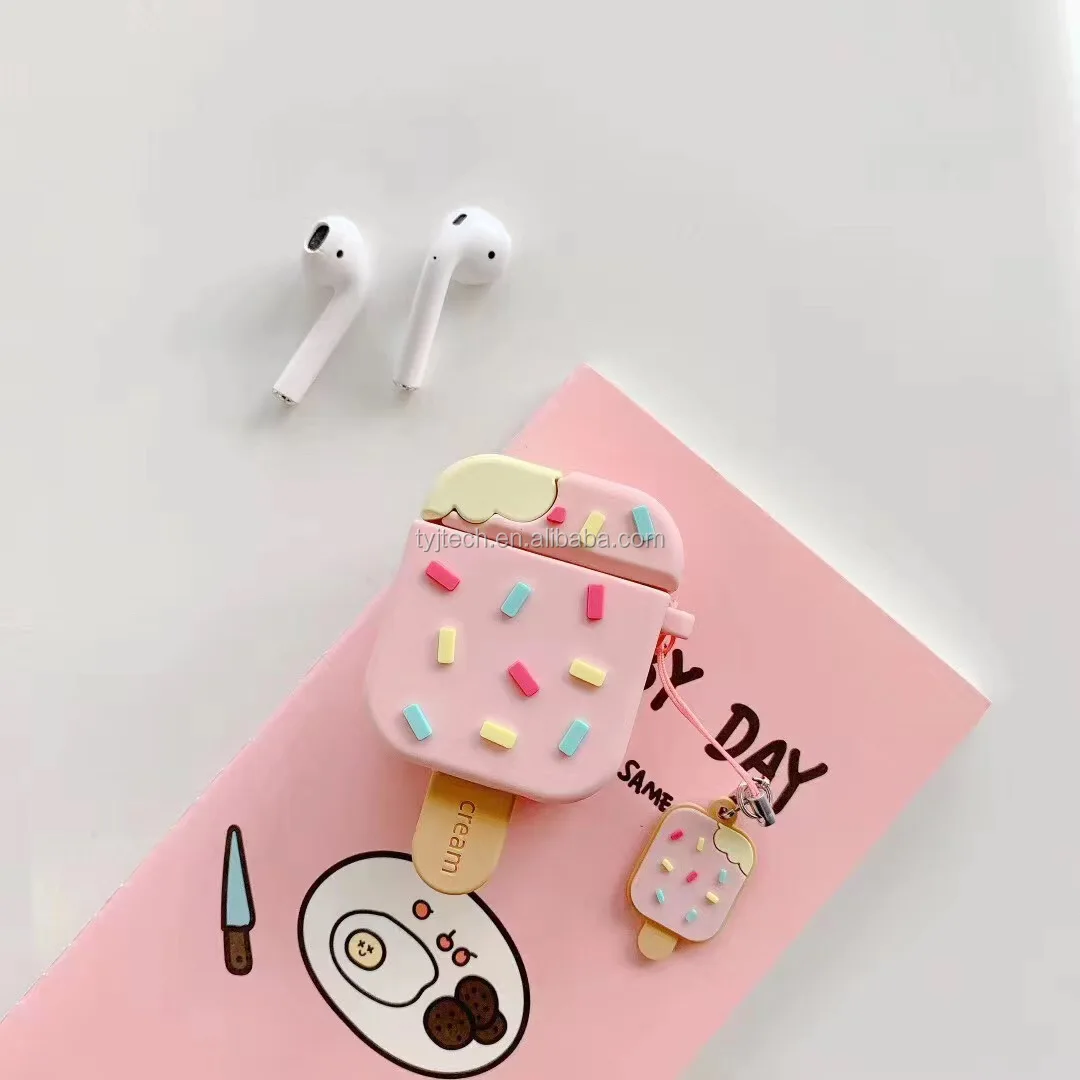 Ice Cream For Airpods Case Silicon Creative Cute For 3d Airpod Cases ...