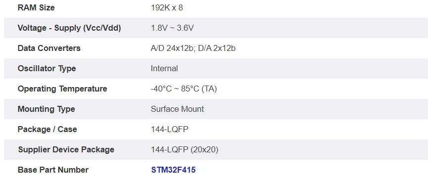 Arm Cor-tex-m4 Stm32f4 Microcontroller Ic Mcu 32bit 1mb Flash 144lqfp ...