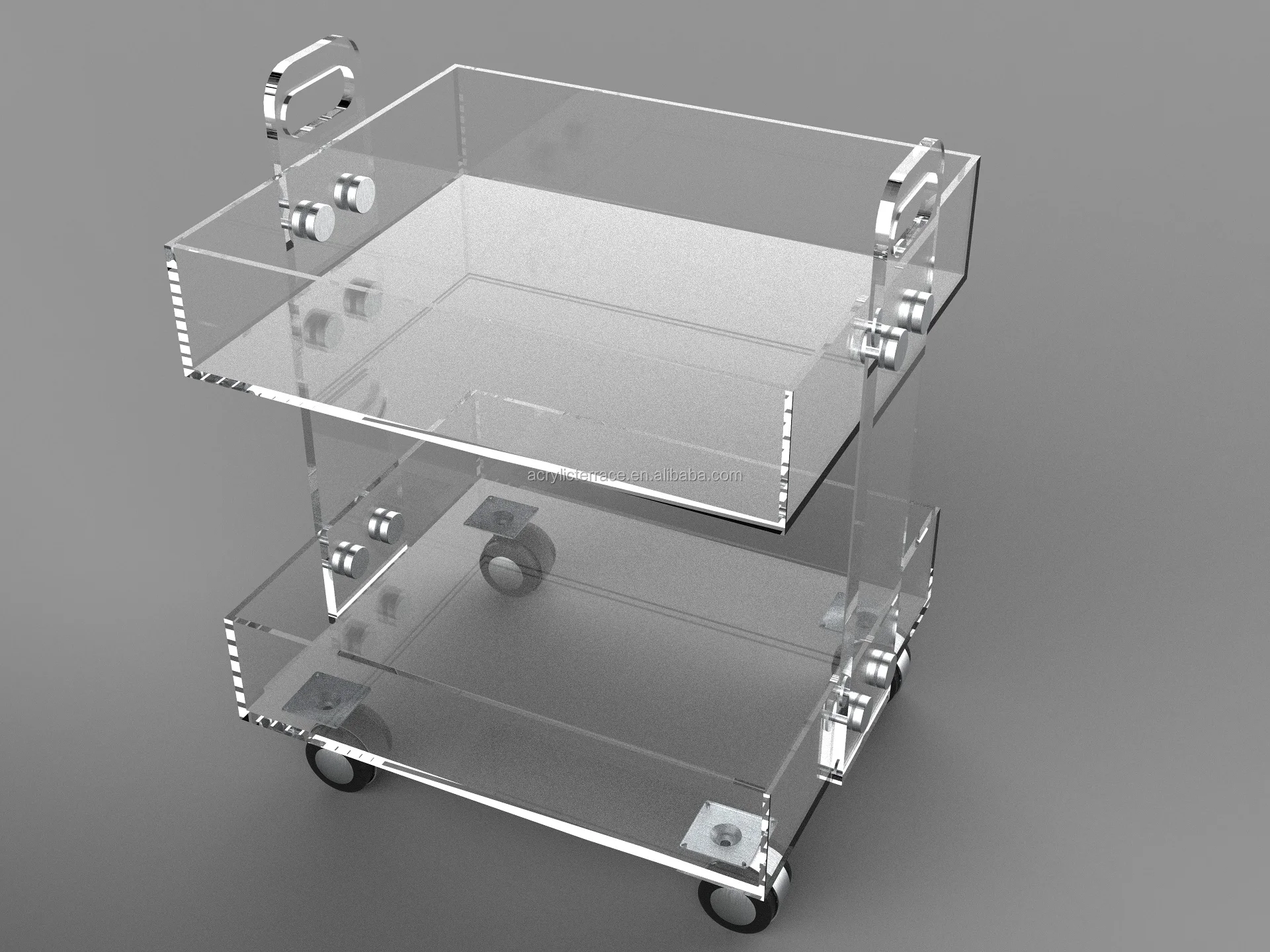 Acrylic 2 Tier Storage Trolley Cart For Cosmetics Home Use - Buy ...