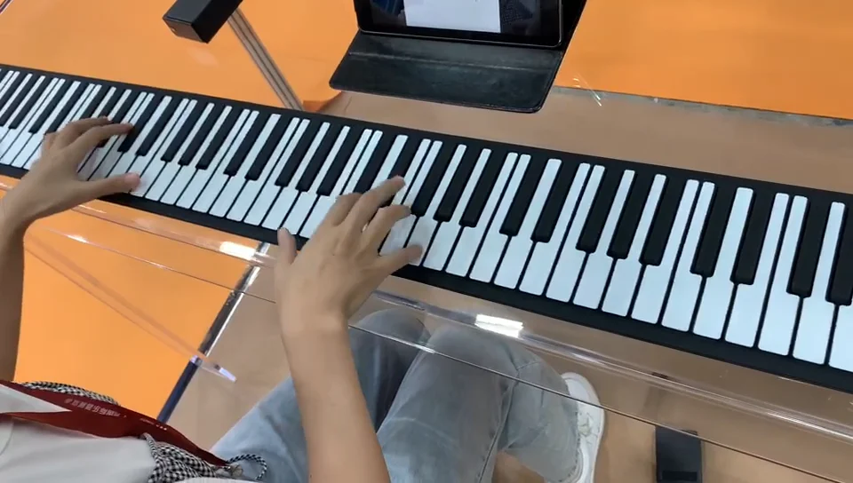 Mini Piano Keyboard 1000mah Rechargeable Battery Led Digital Display ...