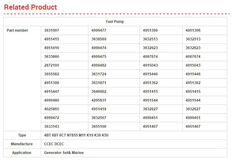 Genuine Cummins 4bt 6bt 6ct K19 K38 K50 Qsm11 Nta855 Fuel Injection ...