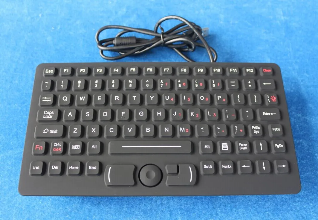 New Red Backlit Desktop Military Keyboard Integrated With Force Sensing ...