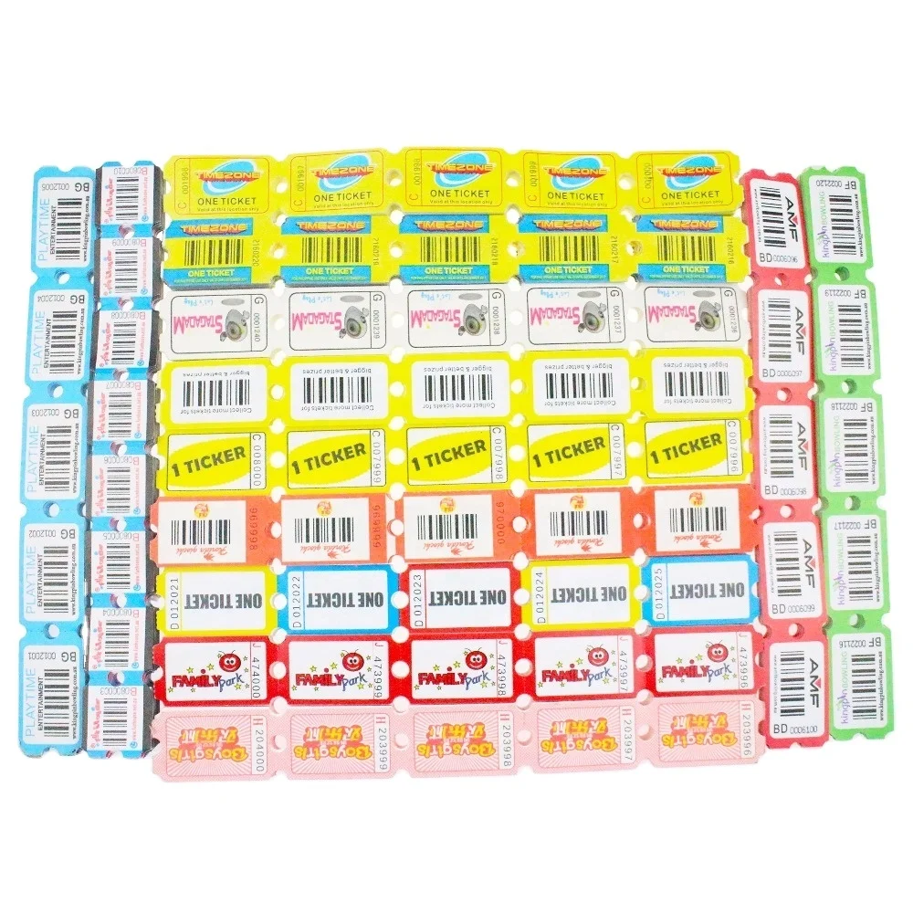 Custom Lottery Redemption Raffle Ticket For Arcade Game Machine - Buy ...