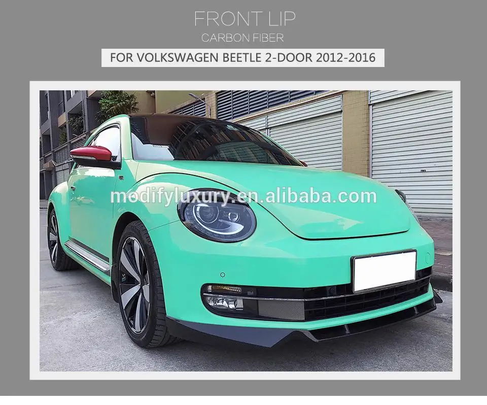 A Style Carbon Fiber Front Bumper Lip for VW Beetle 2012-2016