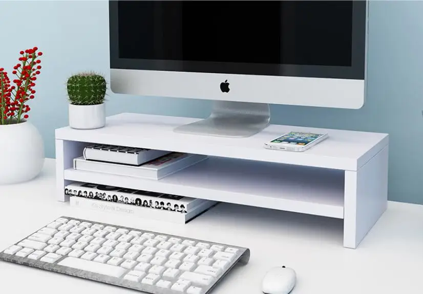 Computer Monitor Elevator - Versatile Wooden Desktop Racks