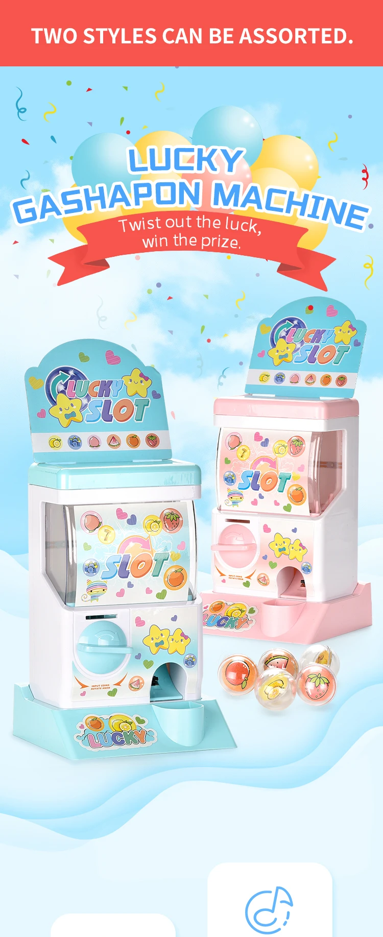 Mini Lucky Gashapon Machine - Electric Toy Capsule Fun