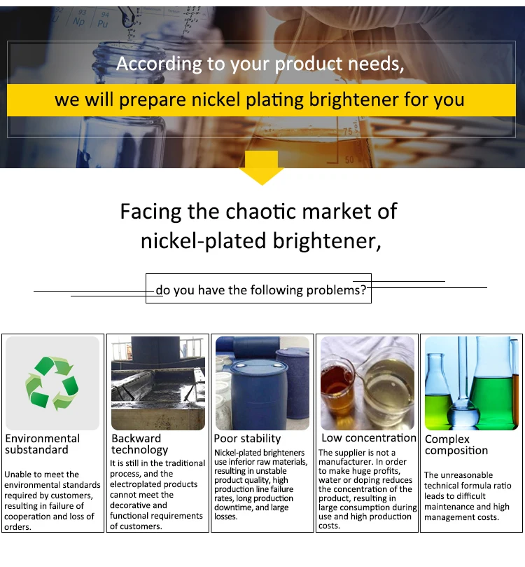 Electroplating Nickel Additive With Good Plating Ability Rack Nickel Brightener Ni-301 - Buy ...