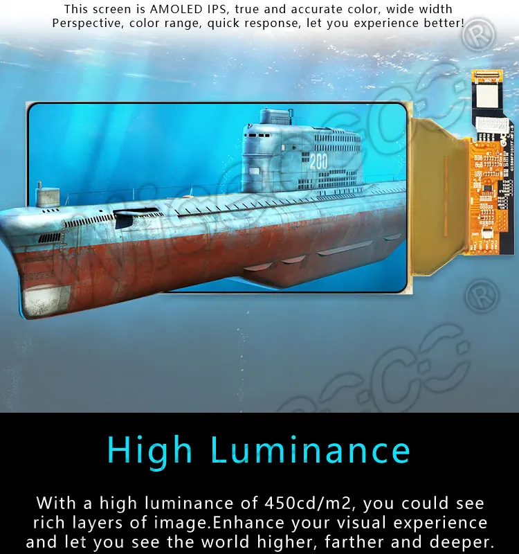 Wisecoco 6 Inch Flexible AMOLED Display - Foldable & Wearable