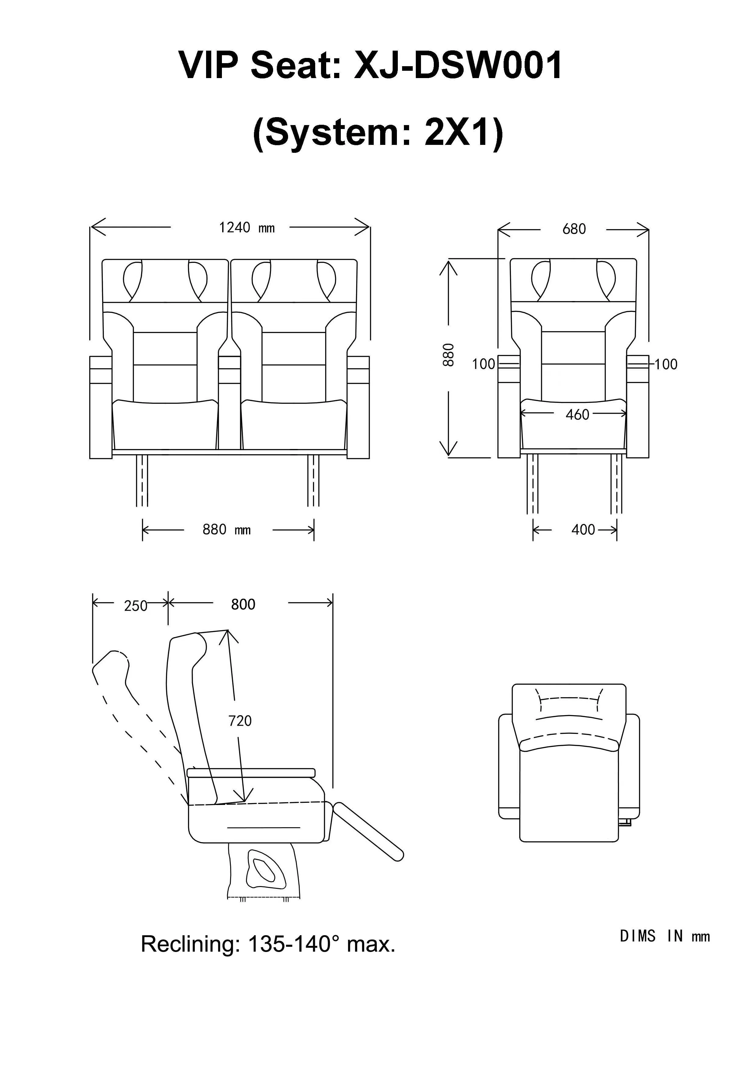 Luxury Vip Bus Seat - Comfort and Style for Travelers