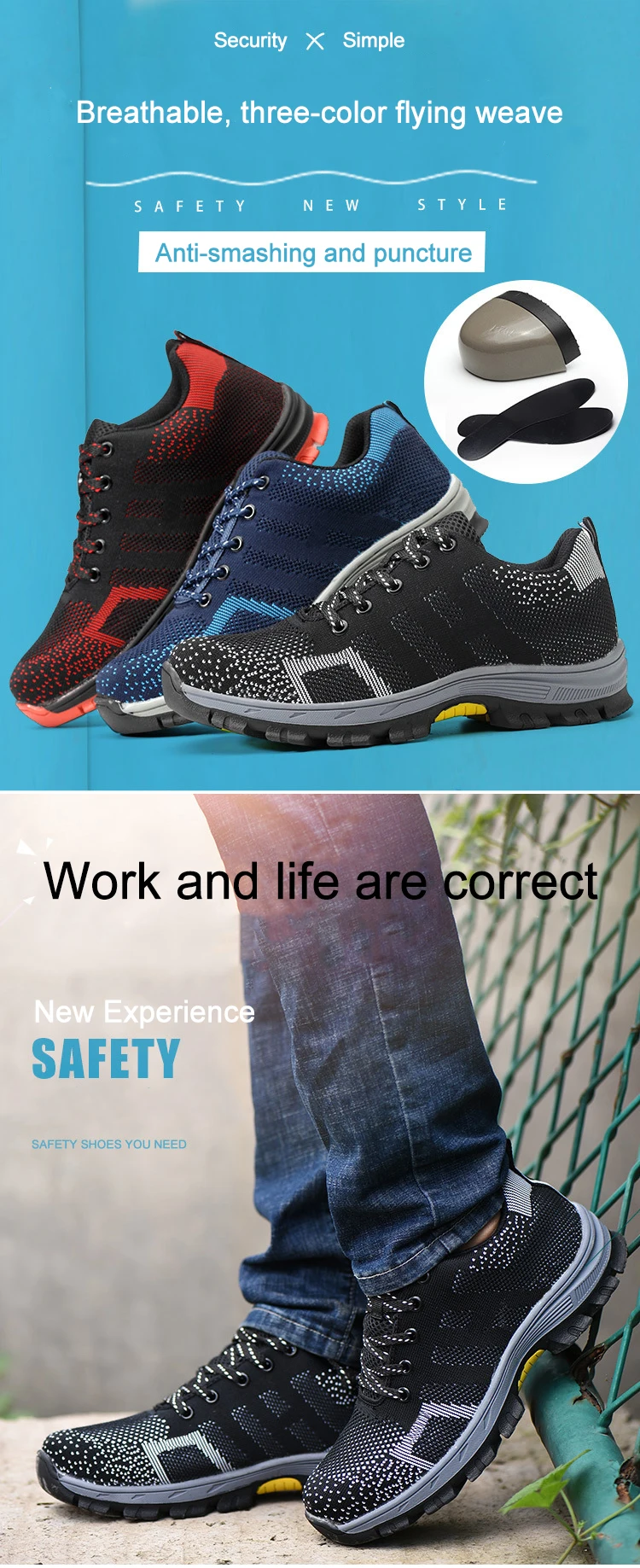 Women Steel Toe Shoes Puncture Proof Anti Piercing Oil Resistant ...