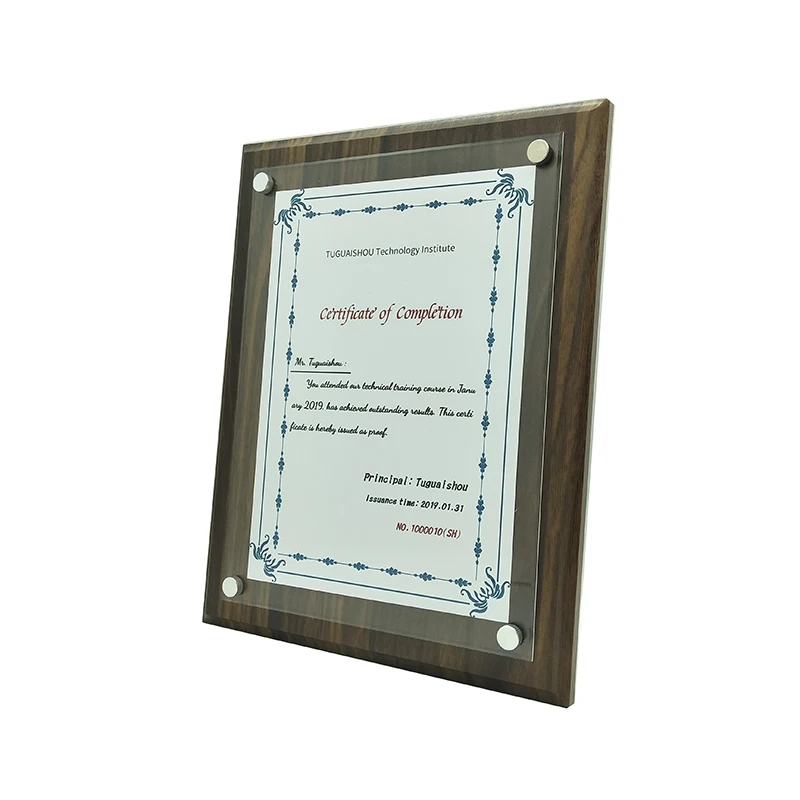 Customized Size Modern Wooden File Photo Frame Graduation A4 Diploma ...