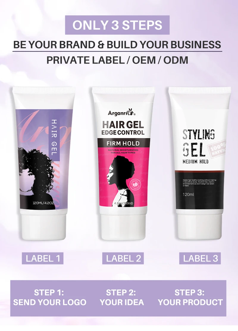 Customized Ingredient Gragrance Barber Hair Gel For Men And Ladies ...