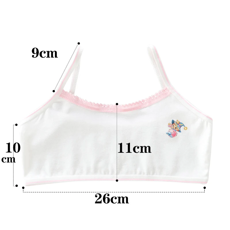5pieces Of Girls Bra Developmental Period 6-9-11-12 Years Old Childrens ...