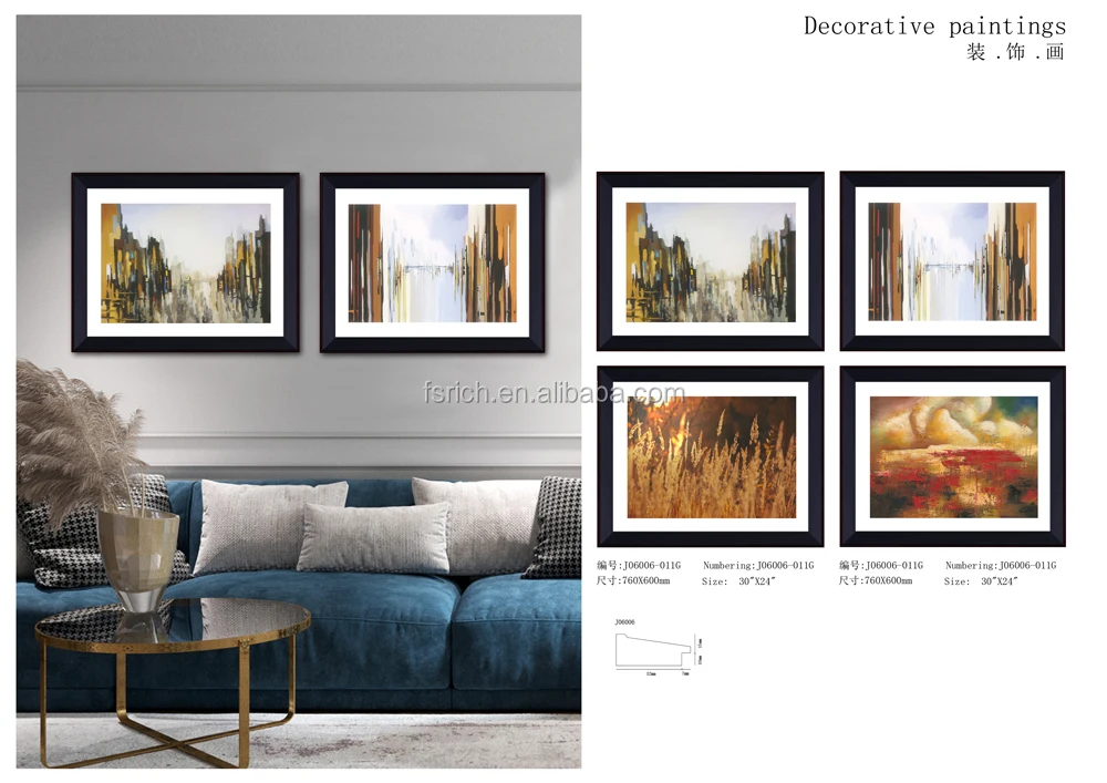 A0 A1 A2 Size Glass Wall Mounted Decorative Frames for Home