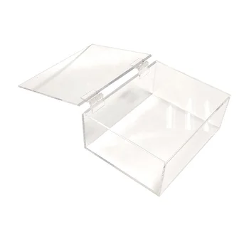 Plexiglass Rectangle Jewellery Storage Box Acrylic Boxes With Hinged ...