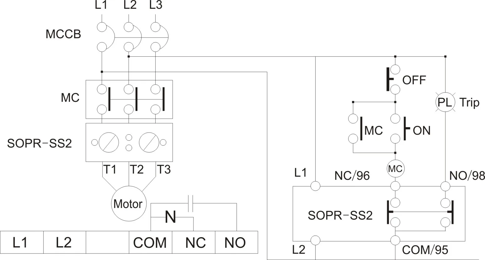 Samwha-dsp Sopr-ss2-60-220 Terminal Connection Control 3 Phase Motor Protection Relay - Buy ...