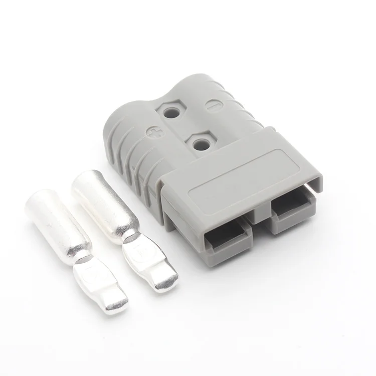 High Quality 2 Pin Dual Pole Grey External Battery 50AMP 600V Connector
