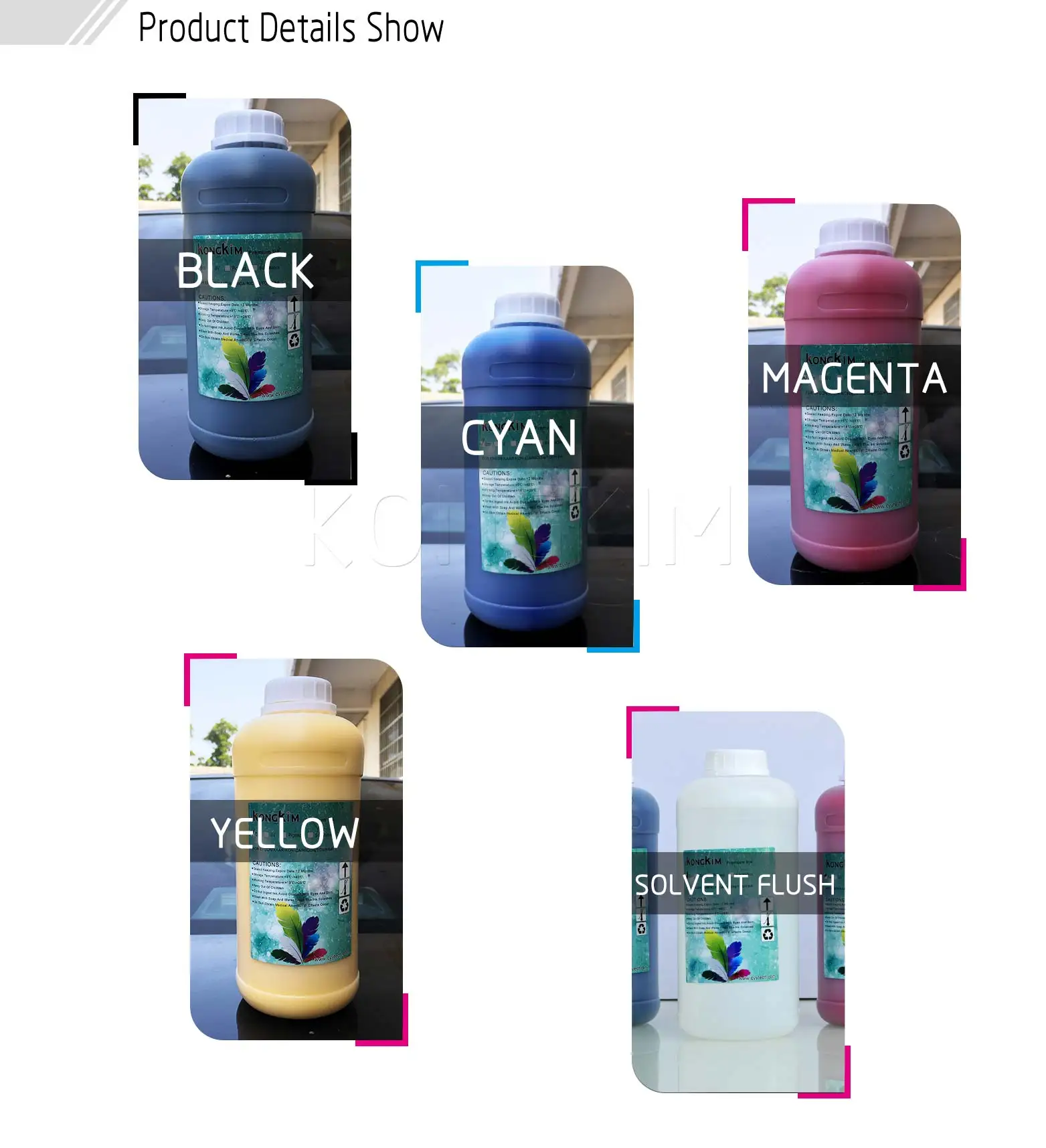 KONGKIM Best Quality Eco Solvent Ink for DX5 DX4 XP600 4720 Heads ...