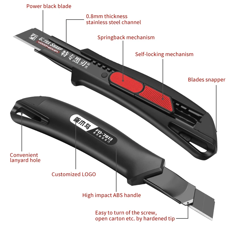 New Arrival Heavy Duty Safety 18mm Multi-function Cutter - Buy Utility ...