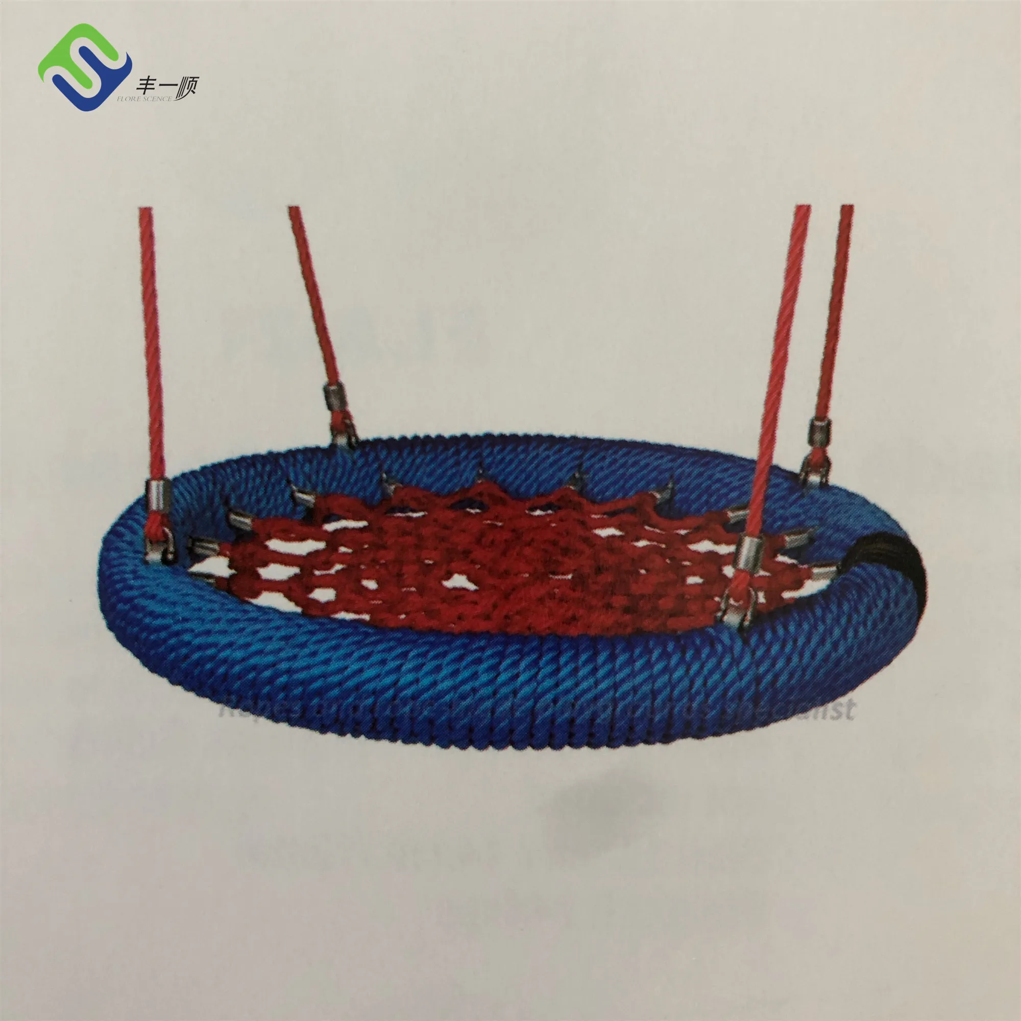 Columpio Redondo De Red Para Exteriores Para Niños,100cm,Color Azul Y ...