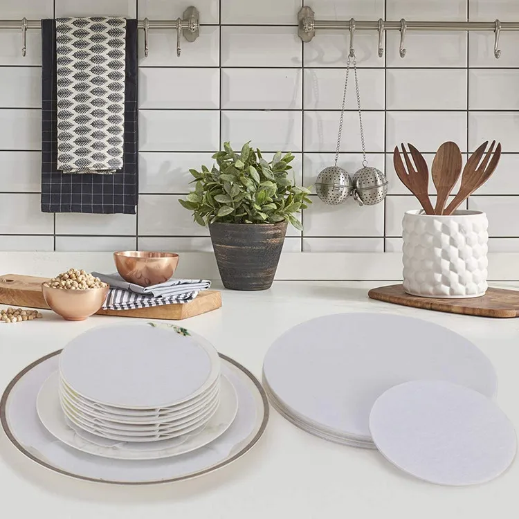 Dinner Plate Dividers - Felt Dish Protectors for Storage