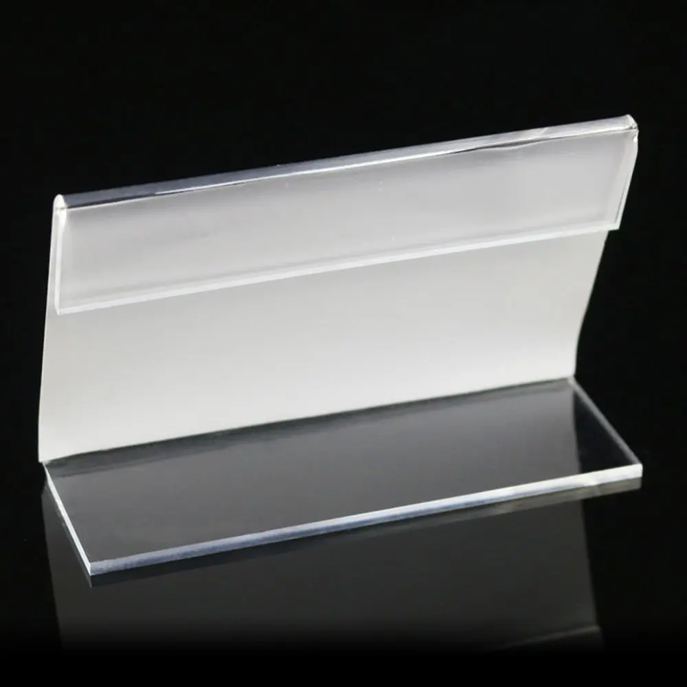 Clear Acrylic Name Tent Card Holder Price Card Tag Label Stand Display ...
