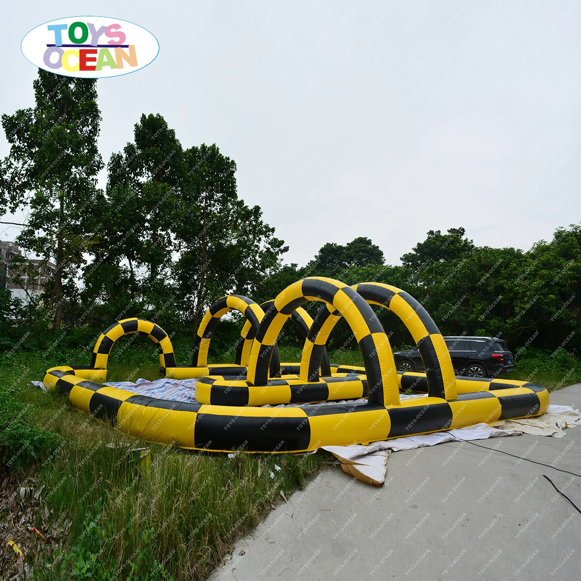 Inflatable Racing Track Race Track Go Kart Racing - Buy Inflatable ...