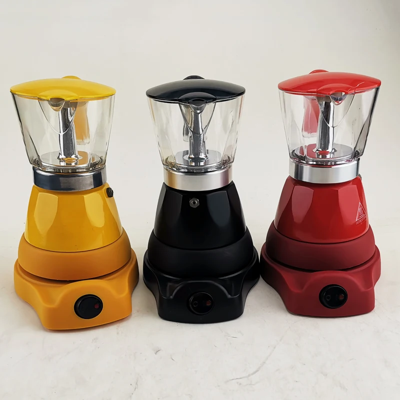 European Electric Espresso Coffee Maker - 3 Cups Moka Pot