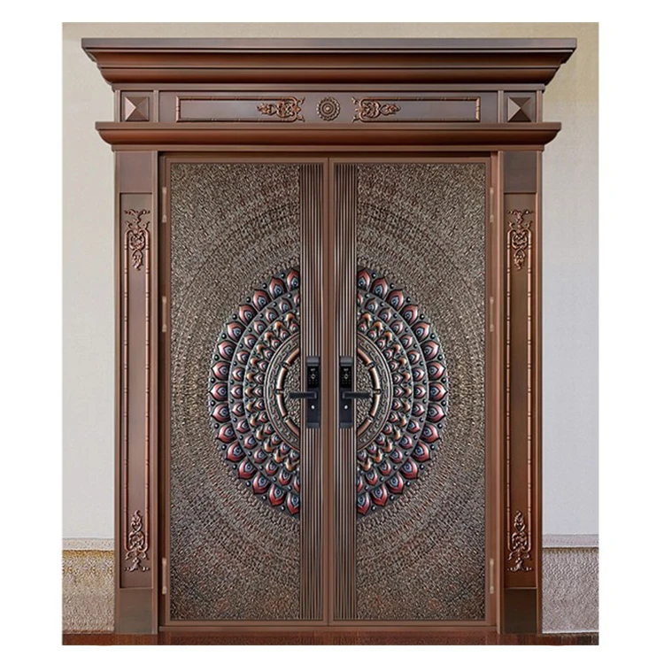 Turkey Style Steel Wood Armored Security Door / Luxury Villa Entrance ...