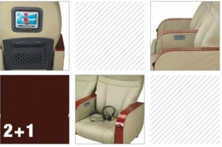 Luxury Coach Vip Bus Seats for Sale - Custom Leather Fabric